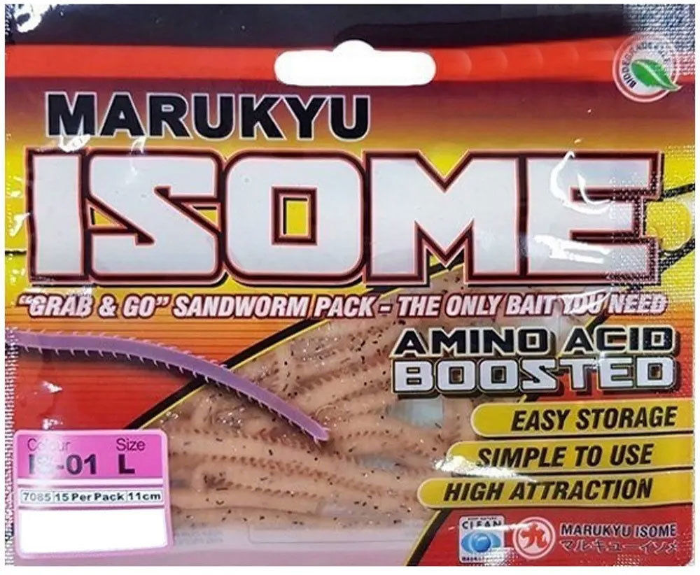 Силиконовая приманка Marukyu Isome L (11.2см) IS01 #Pink sandworm (упаковка - 15шт) купить по ...